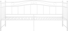Rám vysouvací postele/pohovky bílý kovový 90 x 200 cm 324783