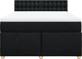 Box spring postel s matrací černá 140 x 190 cm textil 3286691