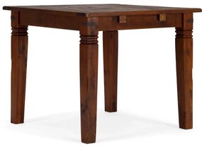 furniture-nabytek.cz - Masivní jídelní stůl Catello z borovice, hnědý, lakovaný, čtvercový – 90×90×76 cm