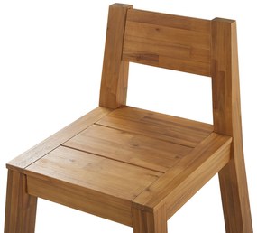 Sada 6 zahradních židlí z akáciového dřeva LIVORNO Beliani