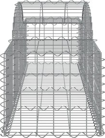 Klenuté gabionové koše 9 ks 200x50x40/60 cm pozinkované železo 3146264
