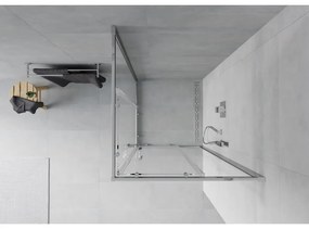 Mexen Rio čtvercový sprchový kout 70 x 70 cm, Průhledné, Chromovaná - 860-070-070-01-00