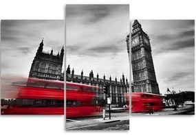 Gario Obraz na plátně Autobusy v Londýně - 3 dílný Rozměry: 60 x 40 cm