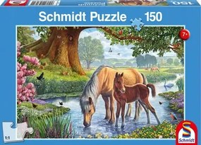 SCHMIDT Puzzle Koně v řece / 150 dílků / od 7 let / 43,2 × 29,1 cm
