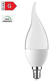 Diolamp SMD LED žárovka matná Candle Tip C37 7W/230V/E14/6000K/570Lm/230°/Step Dim