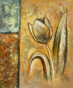 Tulipán na stěně - 60 x 50 cm