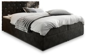 Čalouněná postel boxspring RIVA, 180x200, magic velvet 2219