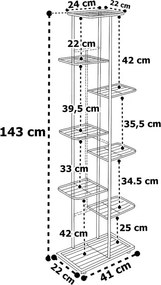Stojan na květiny NEST černý