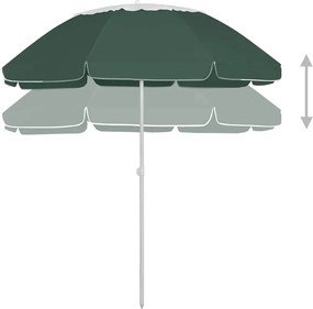 Plážový slunečník zelený 300 cm 314717