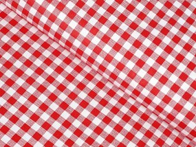 Biante Bavlněný povlak na polštář Sandra SA-056 Červeno-bílé kostičky 50 x 50 cm