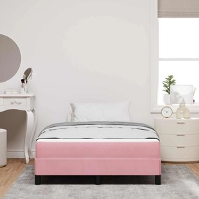 Postel s boxspringem s matrací Růžová 120 x 190 cm textil 3398682