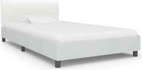 Rám postele bílý umělá kůže 90 x 200 cm 284870