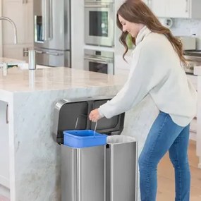 Simplehuman DUAL SENSOR nerez / Odpadkový koš / Bezdotykový / Hlasové