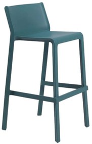 OnaDnes -20% Nardi Petrolejově modrá plastová barová židle Trill 76 cm