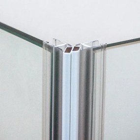 Roltechnik Outlet Sprchový kout OBCO1+OBCO1 s dvoukřídlými dveřmi Varianta: rozměry: 90x90 cm - (OBCO1-90_OBCO1-90), Barva profilů a typ výplně: profily: brillant, výplň: transparent