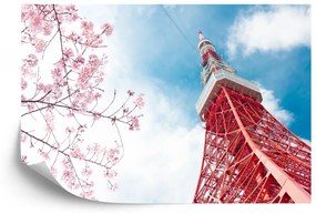 Fototapeta Tokijská Věž Na Obloze Hladký vinyl 104x70.5