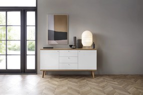 PSK Komoda PORO, Dub Riviera/Bílá 160 cm