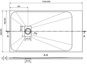 Mexen Hugo, SMC obdélníková sprchová vanička 170 x 90 cm, bílá, 42109017