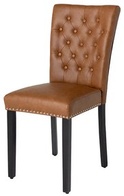 Designová židle Queen koňaková