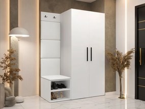Předsíň Hekurt IV, Barva: bílá, Barva látek:: ekokůže Soft 017 (bíla)
