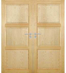 Archo - Dvoukřídlé dřevěné dveře dýhované z borovice Temida 105540