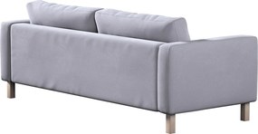 Potah na pohovku IKEA  Karlstad 3-místná, nerozkládací, krátký barva šedá látka lesklé, sametová