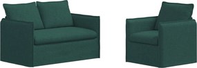 Set pohovek 2 ks Tmavě zelená Textil 3407526