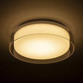 RENDL R13685 VENICE LED přisazené svítidlo, koupelnová IP44 čiré sklo/opálové sklo/chrom