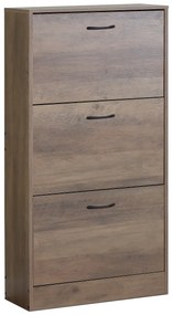 Botník s přihrádkami G1016 ELM, jilmové dřevo, 3 patra