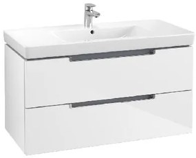 Villeroy & Boch Subway 2.0 - Umyvadlová skříňka, 987x520x449 mm, 2 zásuvky, Glossy White A69710DH