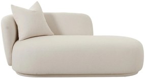OnaDnes -20% Nordic Living Krémově bílá čalouněná lenoška Rhamon 175 cm