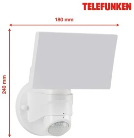 Telefunken 304306TF - LED Venkovní nástěnné svítidlo se senz. LED/16W/230V IP44