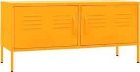 TV skříňka hořčicově žlutá 105 x 35 x 50 cm ocel 336227