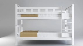 Patrová postel z masivu MARIO - buk bílá