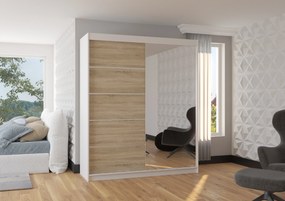 ADRK Furniture Posuvná skříň s zrcadlem CARO 180 ADRK-SW-CAR-WS-180