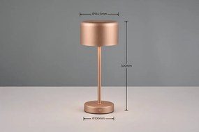 LED stmívatelná stolní lampa v měděné barvě (výška 30 cm) Jeff – Reality