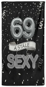 Osuška Stále sexy – černá (věk: 69, Velikost osušky: 100x170cm)