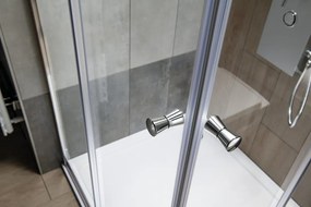 Aqualine Aqualine, AGGA čtvercová sprchová zástěna 800x800mm, čiré sklo, HLF808Y