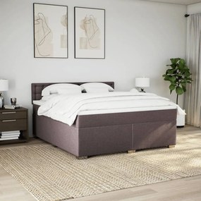 Box spring postel s matrací tmavě hnědá 180x200 cm textil 3288284