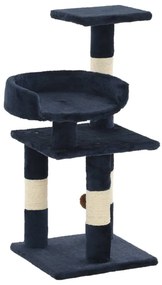 Škrabadlo pro kočky se sisalovými sloupky 65 cm modré 170611