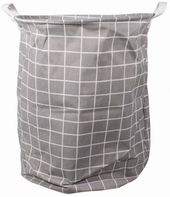 Šedý koš na hračky a prádlo CUBE