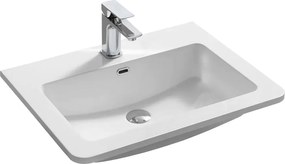 Mereo Mereo, Siena, koupelnová skříňka s umyvadlem z litého mramoru 61 cm, bílá, antracit, černá, CN410M