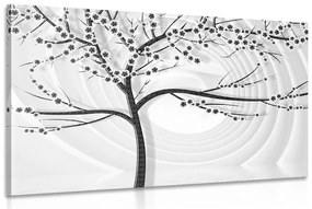 Obraz moderní černobílý strom na abstraktním pozadí Varianta: 120x80
