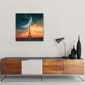 Gario Obraz na plátně Noc a měsíc v Paříži - Rokibul Hasan Rozměry: 30 x 30 cm