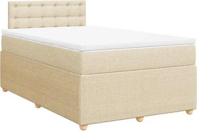 Box spring postel s matrací krémová 120x190 cm textil 3289714