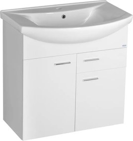 Aqualine Aqualine, ZOJA umyvadlová skříňka 71,5x74x34cm, bílá, 51075A