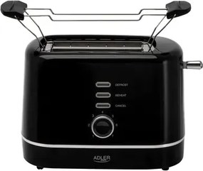 Adler AD 3224b černá / Topinkovač / 720W / 2 toasty / 7 stupňů opečení