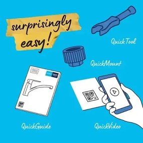 Grohe QuickFix Start - Dřezová baterie s výsuvnou sprškou matná černá