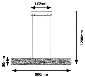Rabalux 3091 - LED Lustr na lanku CINNAMON LED/34W/230V