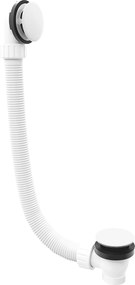 Polysan - Vanová odtoková a přepadová souprava, délka 120 cm, ClickClack, bílá 71858.10